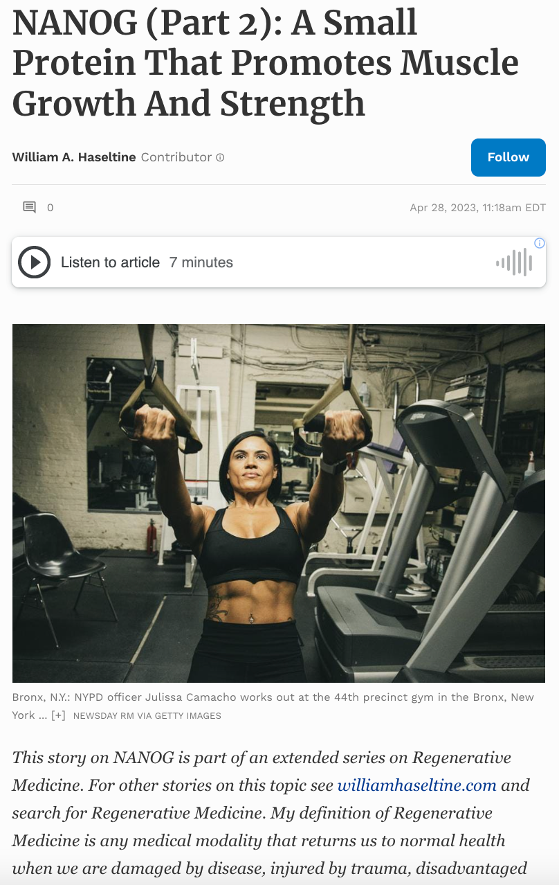 NANOG (Part 2): A Small Protein That Promotes Muscle Growth And ...