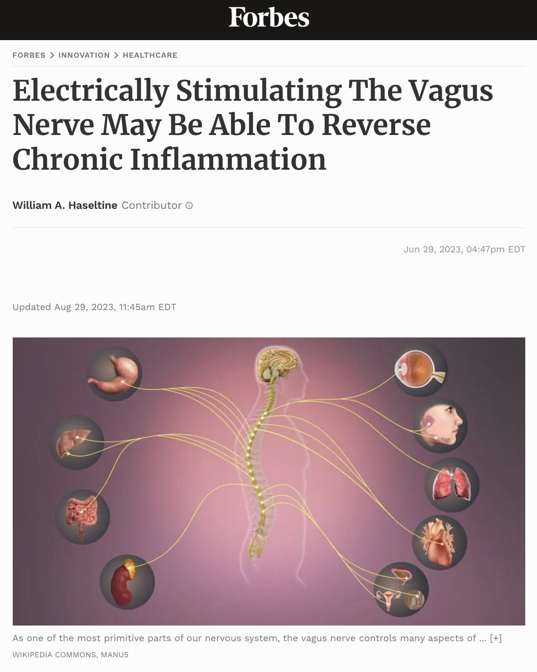 Electrically Stimulating The Vagus Nerve May Be Able To Reverse Chronic ...