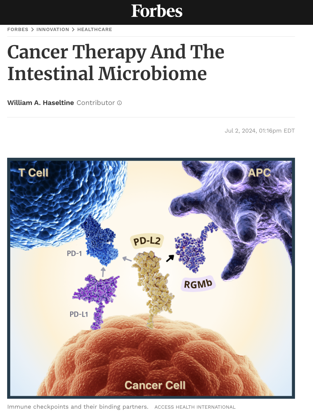 Cancer Therapy And The Intestinal Microbiome – ACCESS Health International